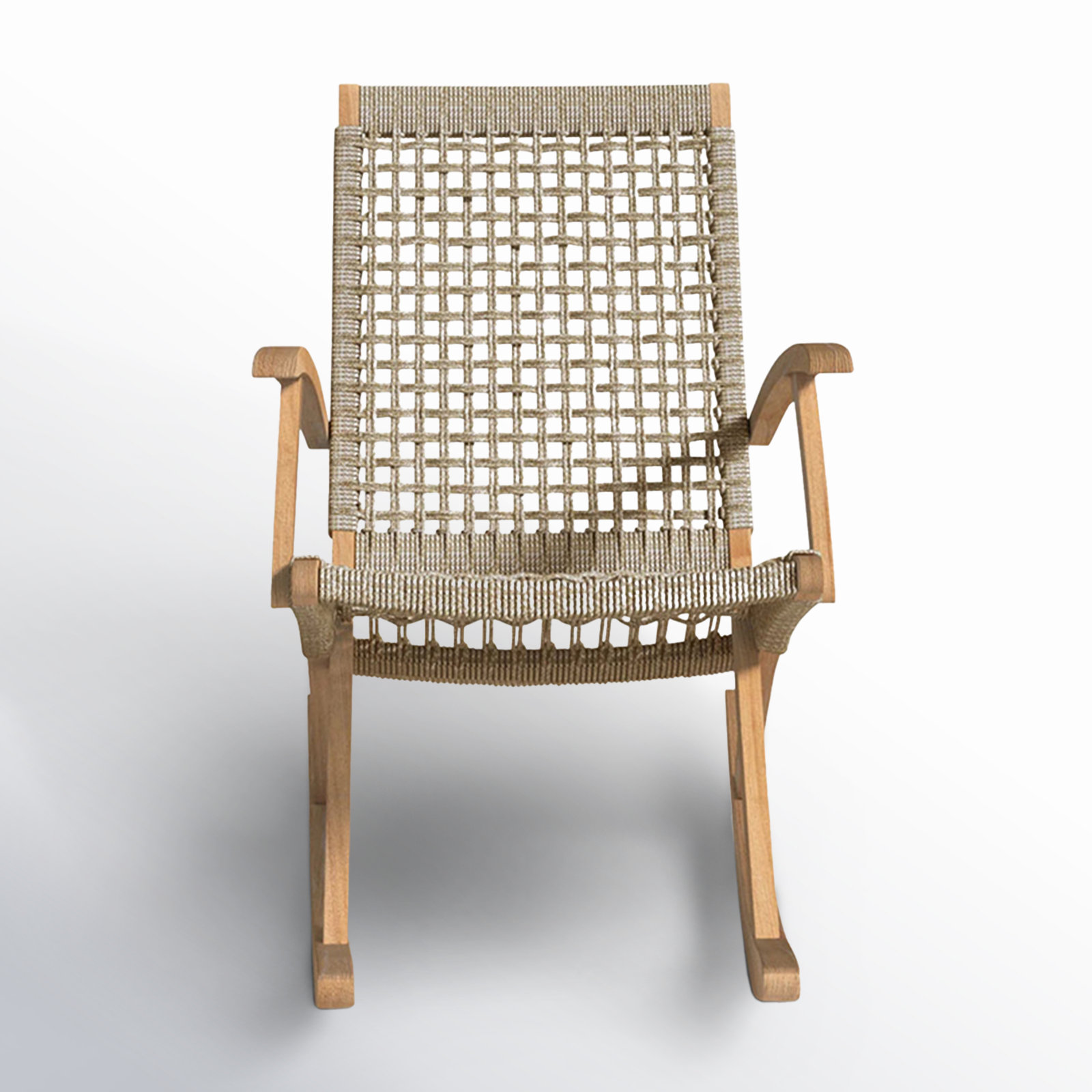 Birch Lane™ Outdoor Brayson Rocking Solid Wood Chair & Reviews | Birch Lane