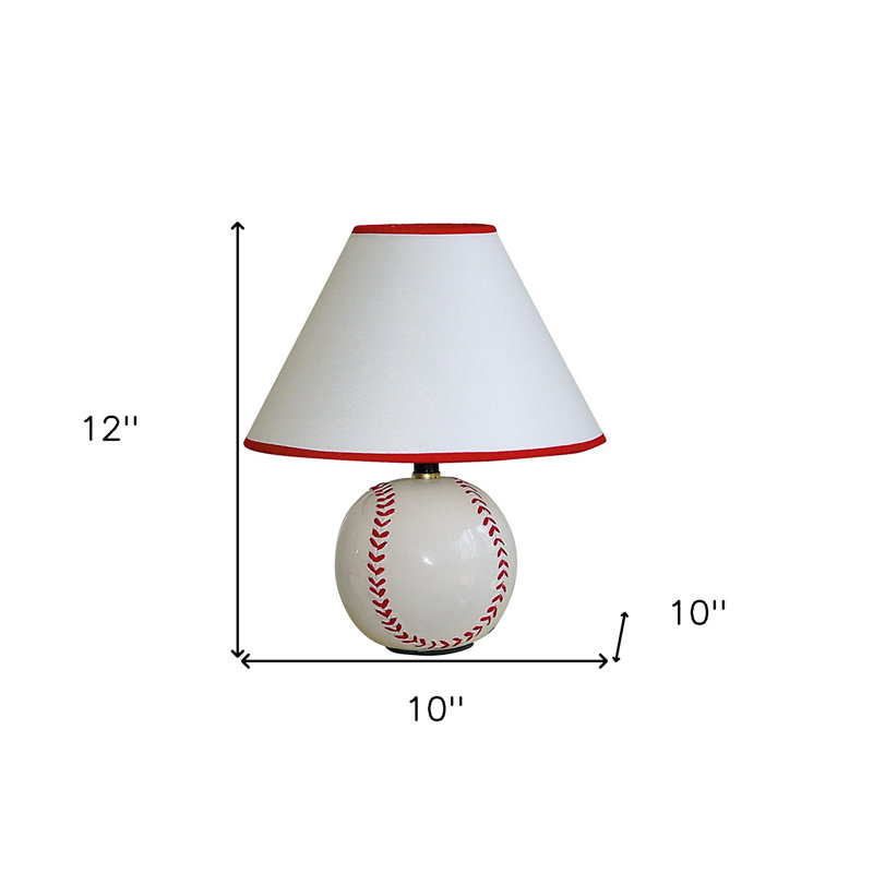 Orren Ellis 12" Ceramic Baseball Sports Table Lamp With Empire Shade ...