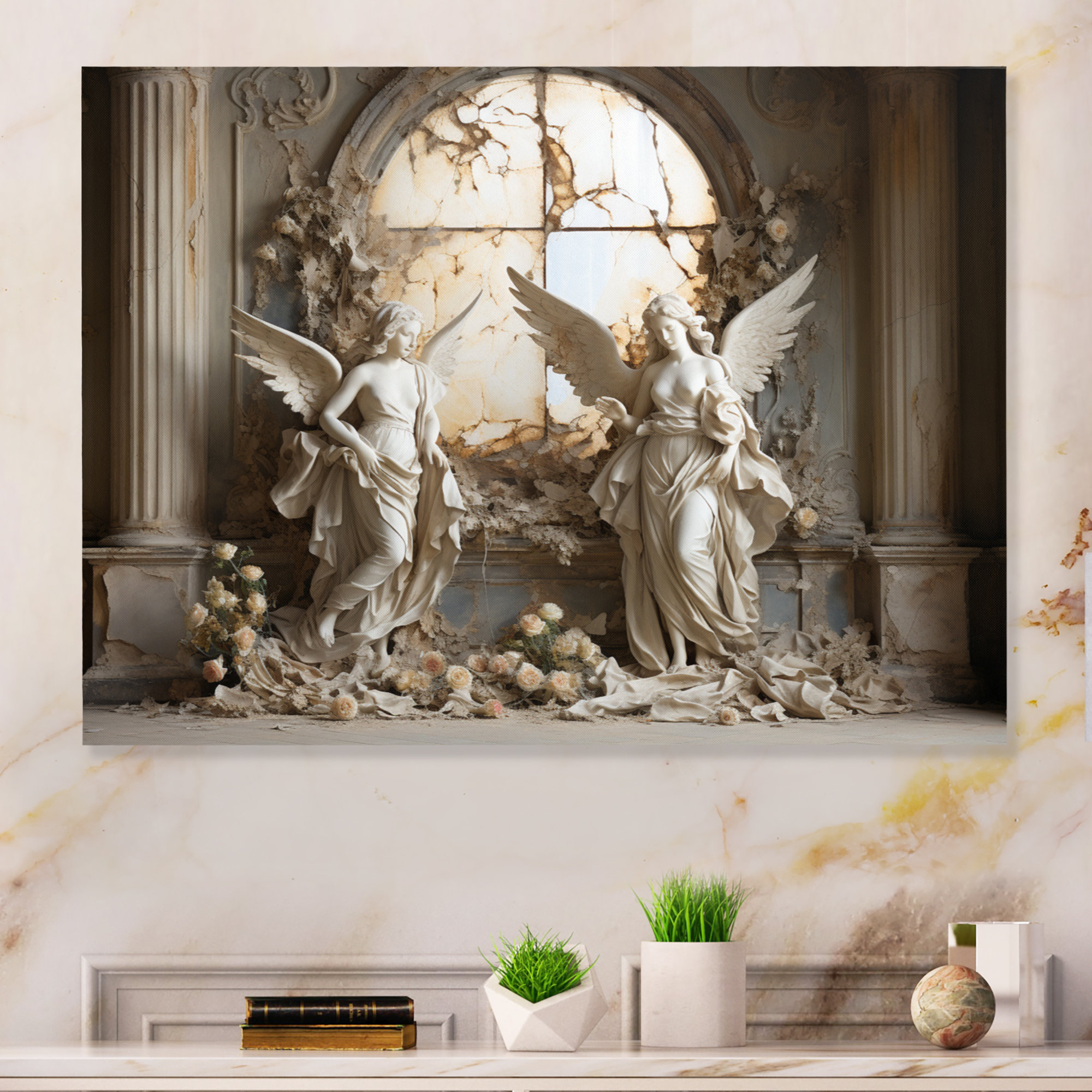 Alcott Hill® Church Angel Guardians I - Spiritual Metal Wall Art Prints ...