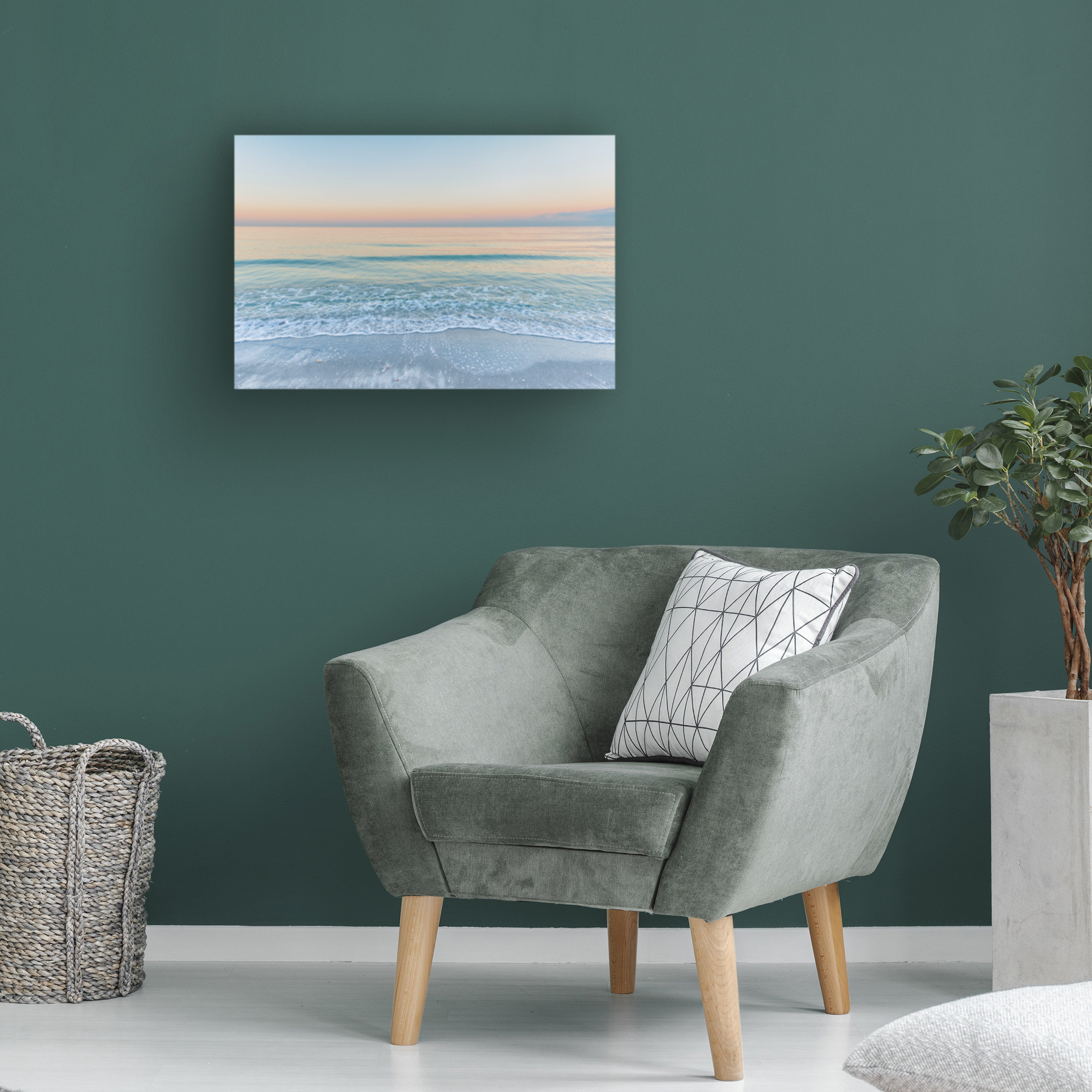 Highland Dunes Wrapped Canvas Wall Art - Mary Lou Johnson 'Sea of ...