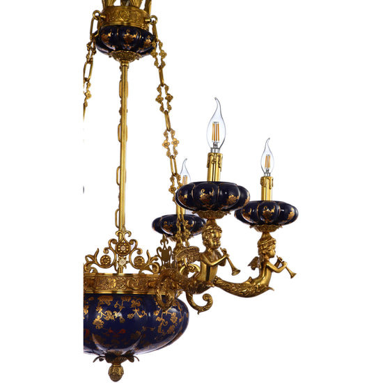 Rosdorf Park Elegant Louis XVI Style Cherub Chandelier with Brass ...