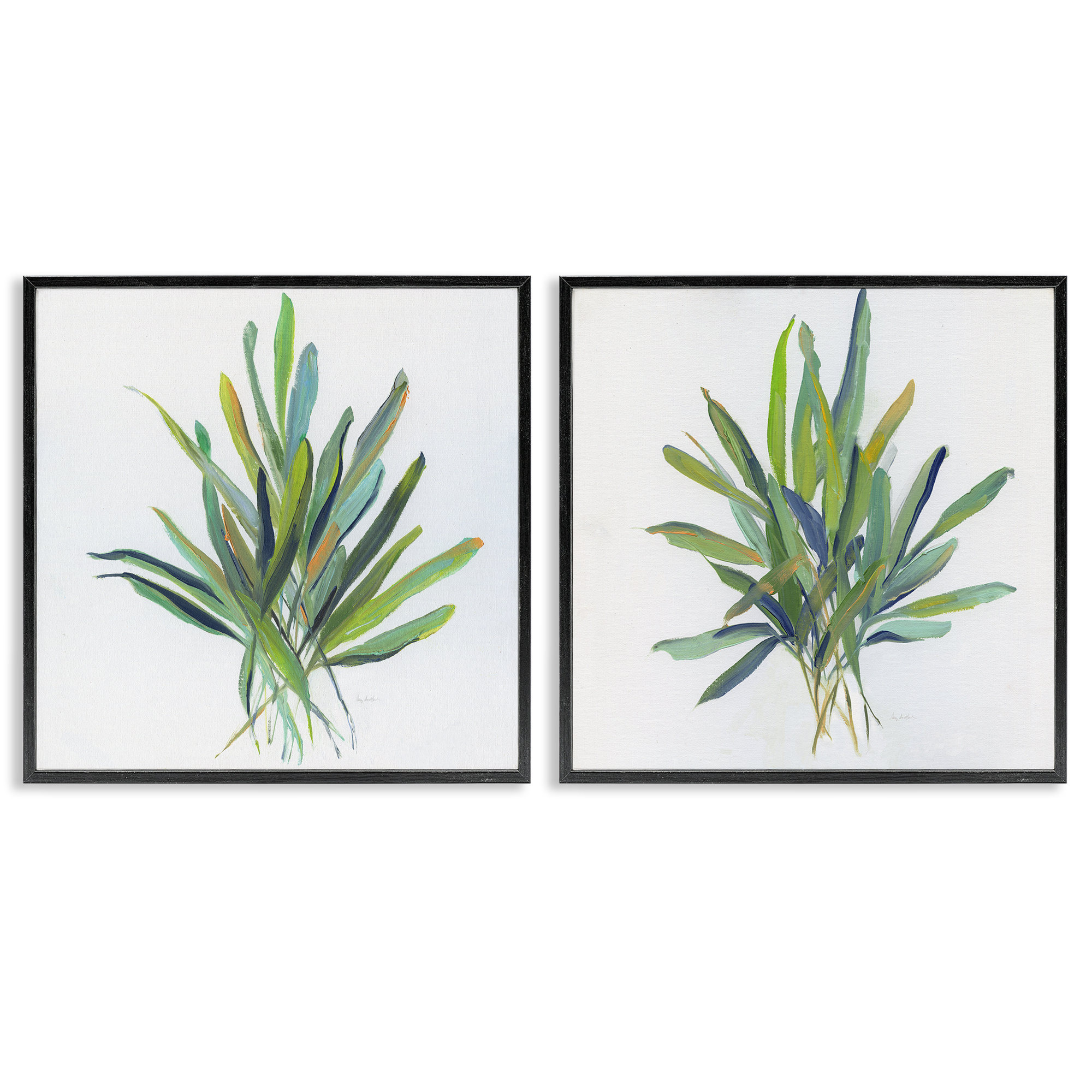 Latitude Run® Layered Plant Sprigs 2 PC Giclee Art Set by Sally ...