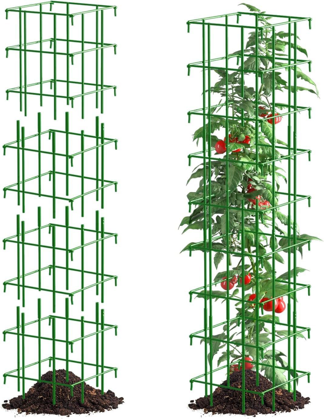 Arlmont & Co. Chantay Tomato Cages for Plant Trellis 12.2"x51.96" for ...