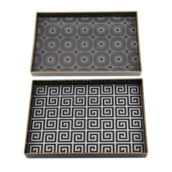 Everly Quinn Plastic / Acrylic Tray - Set of 2 & Reviews | Wayfair