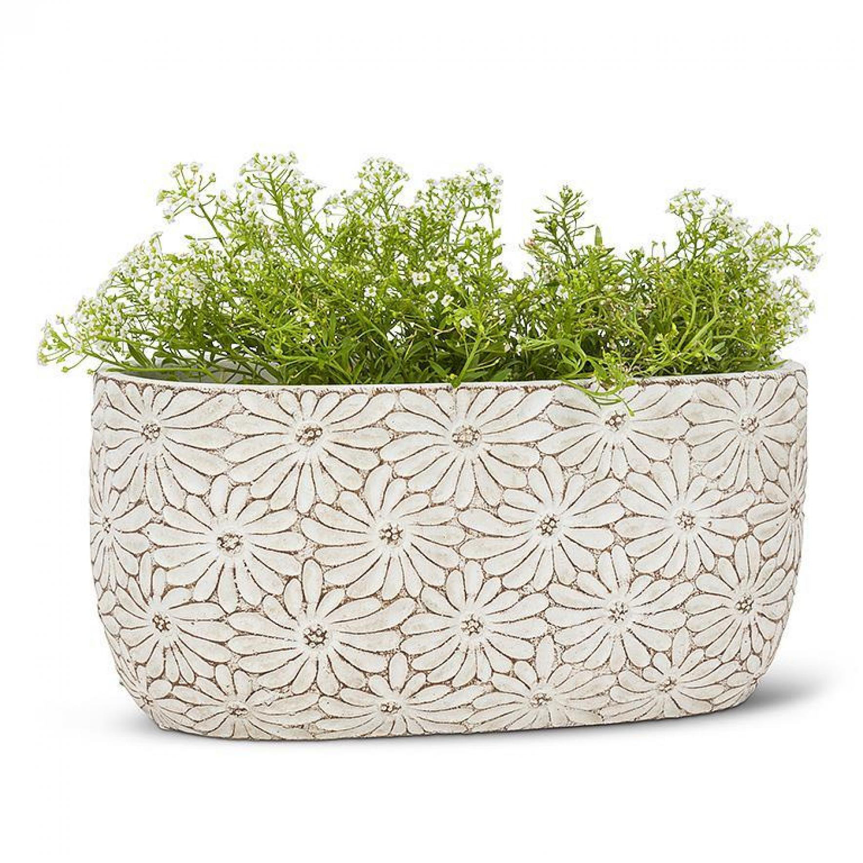 Dakota Fields Oval Daisy Planter | Wayfair
