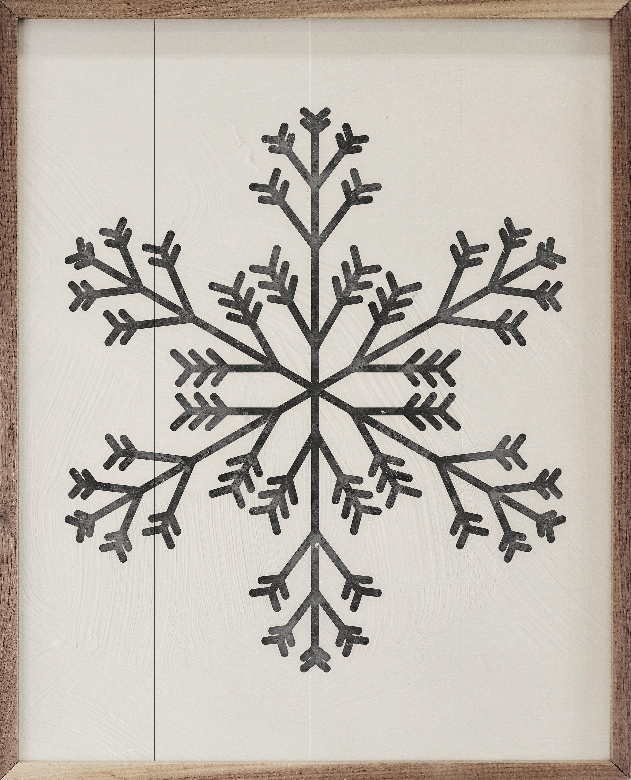 Red Barrel Studio® " Modern Snowflake 3 Two Spike By Nina Blue " on MDF ...