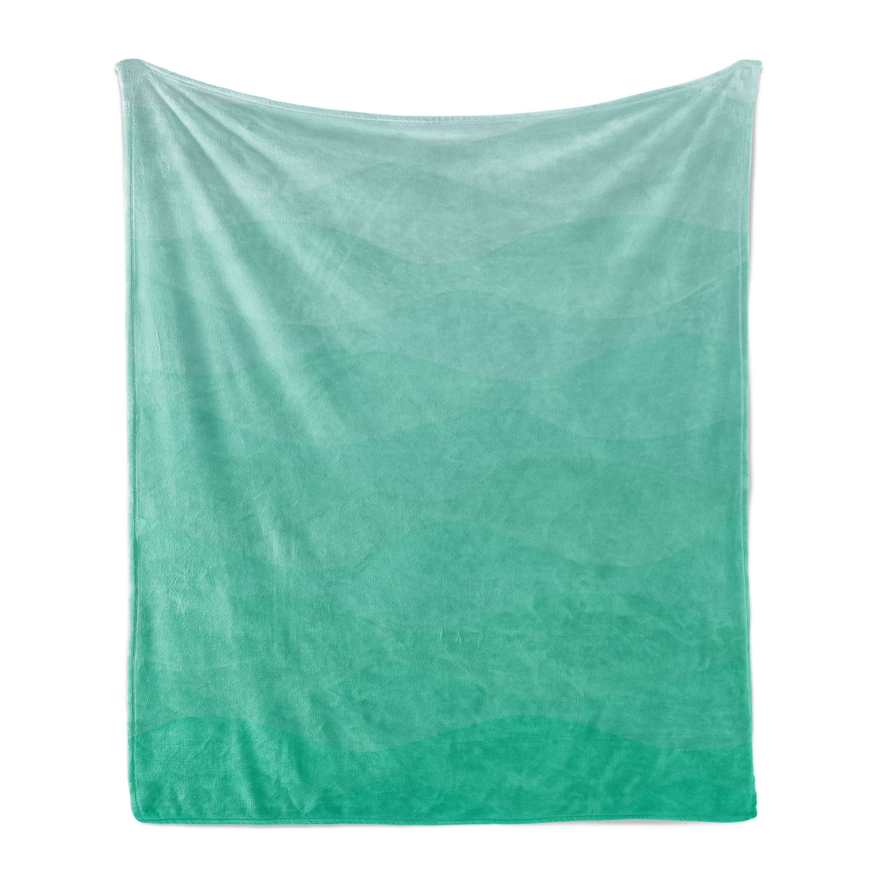 Ambesonne Ombre Fleece Throw Blanket Tender Color Change Waves Art Sea ...