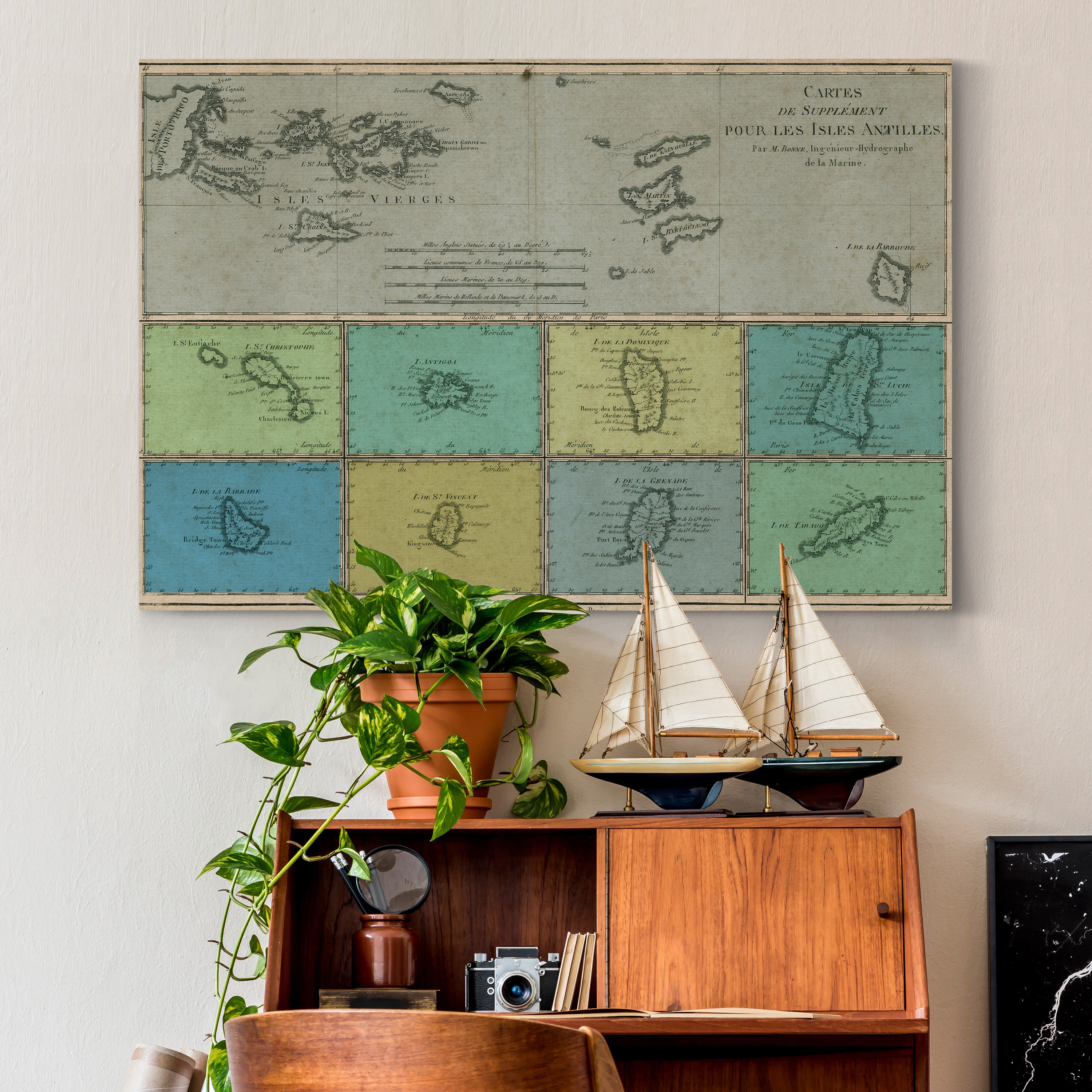 World Menagerie 'Map of the Greater' - Painting Print on Canvas | Wayfair
