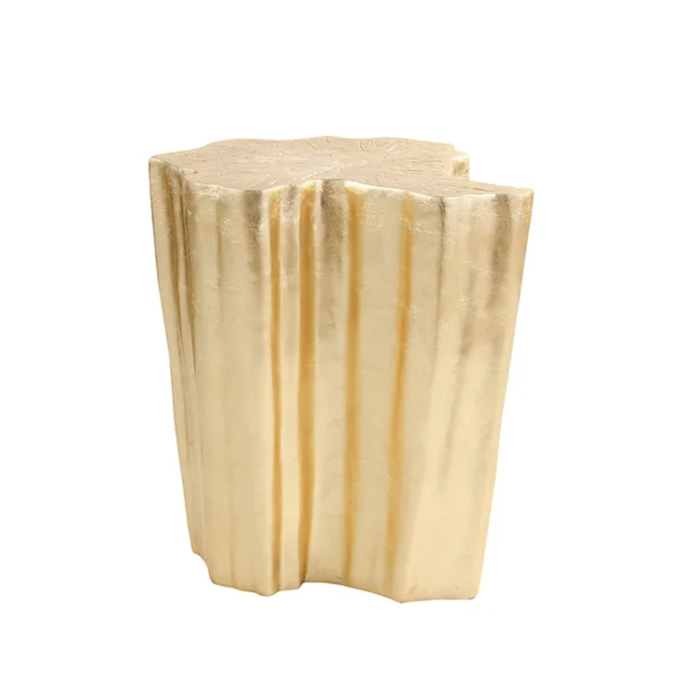 Everly Quinn Oro Gold Premium End Table | Wayfair