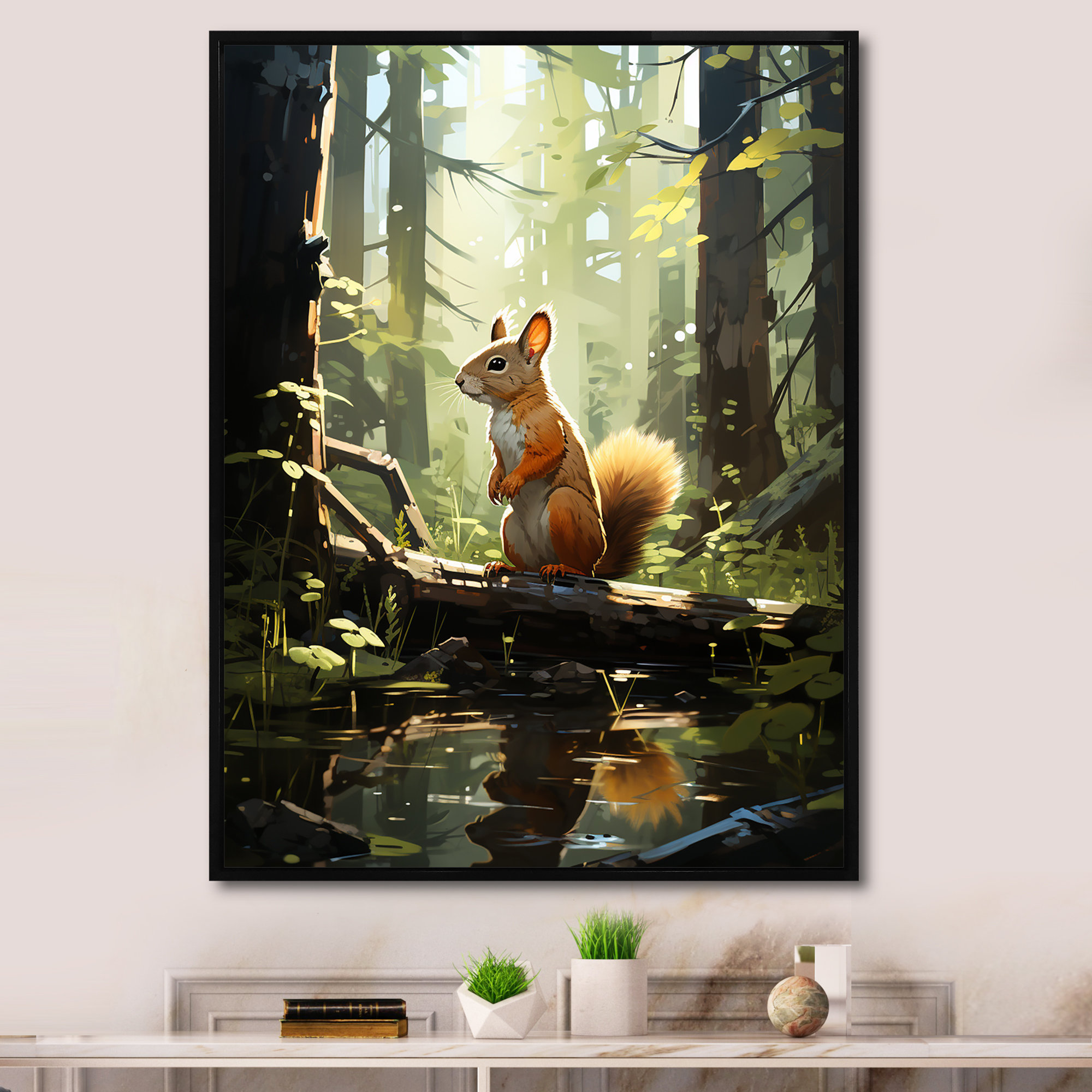 Millwood Pines Brown And Green Squirrel Forest Acrobat - Squirrel ...
