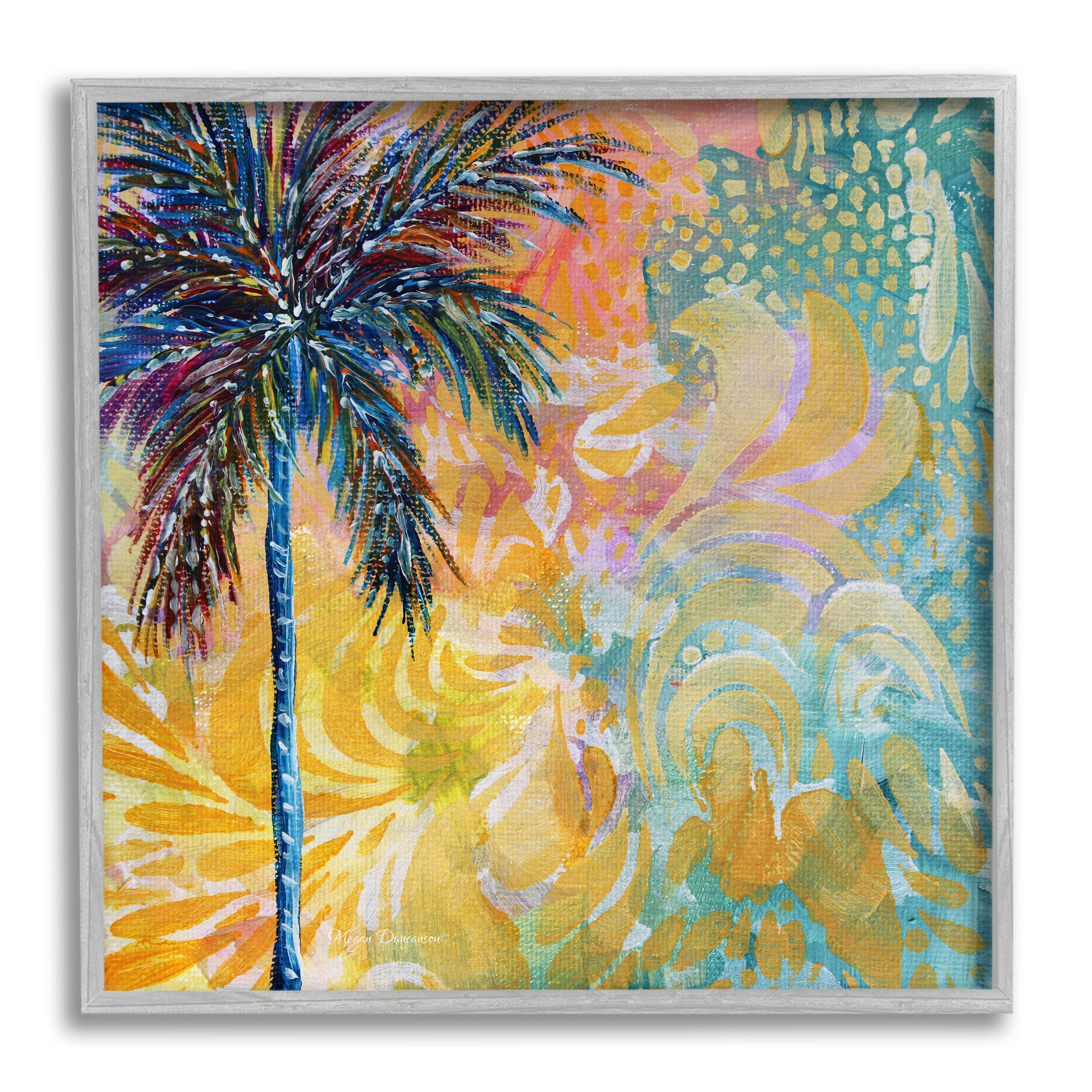 Bay Isle Home™ Tropical Patterned Palm Framed Giclee Art Design By ...