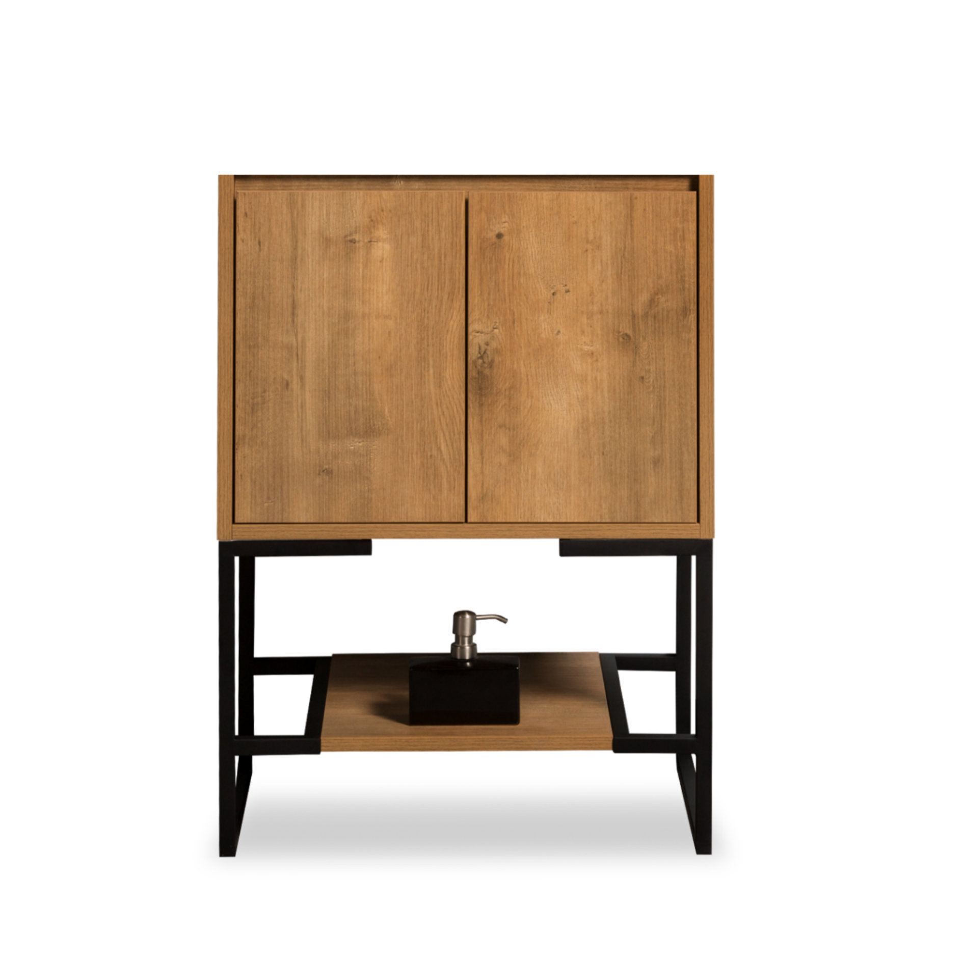 NFusion Jadiel Bathroom Vanity Base Only with 2 Doors & Open Shelf ...