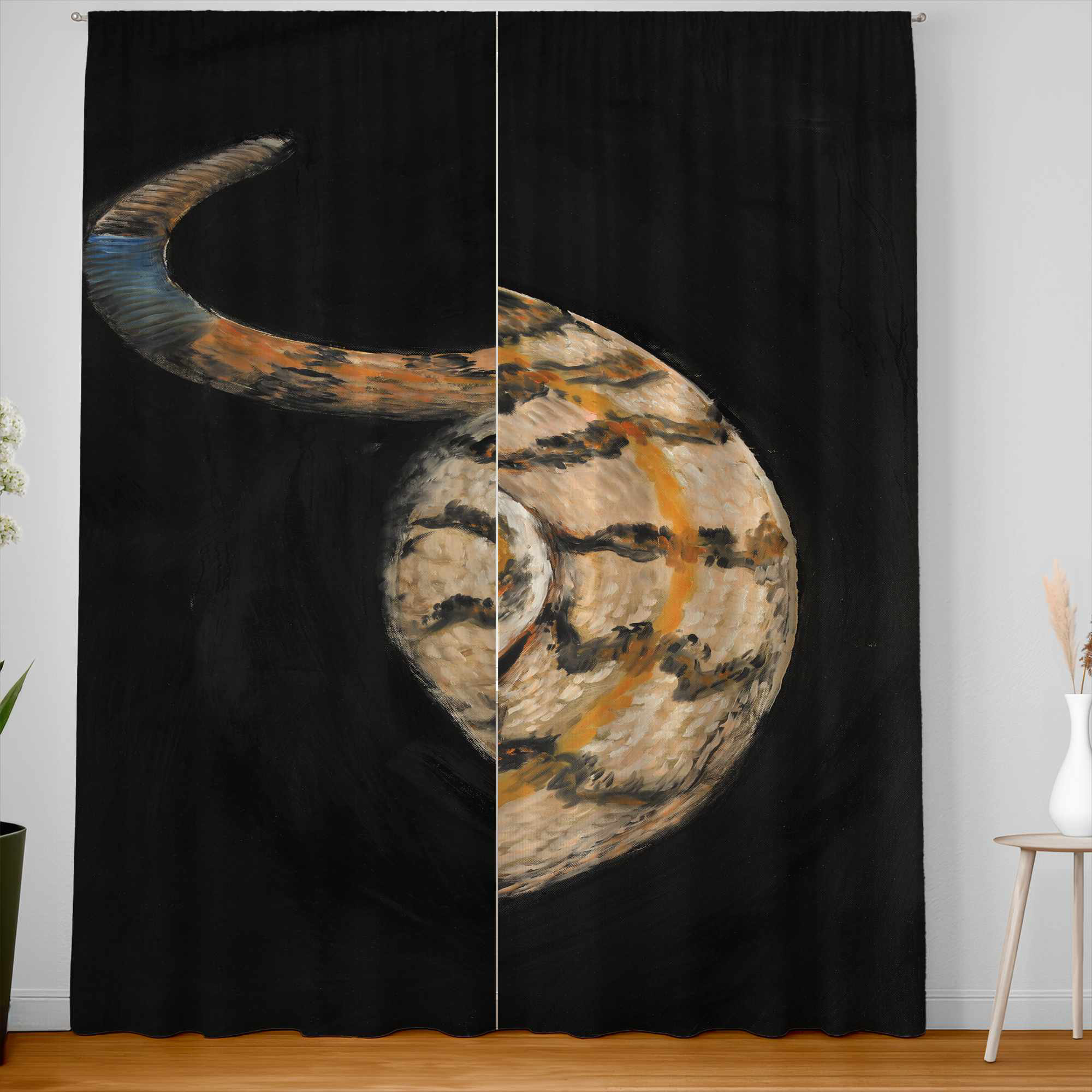East Urban Home Southern Timber Rattlesnake Blackout Window Curtain ...
