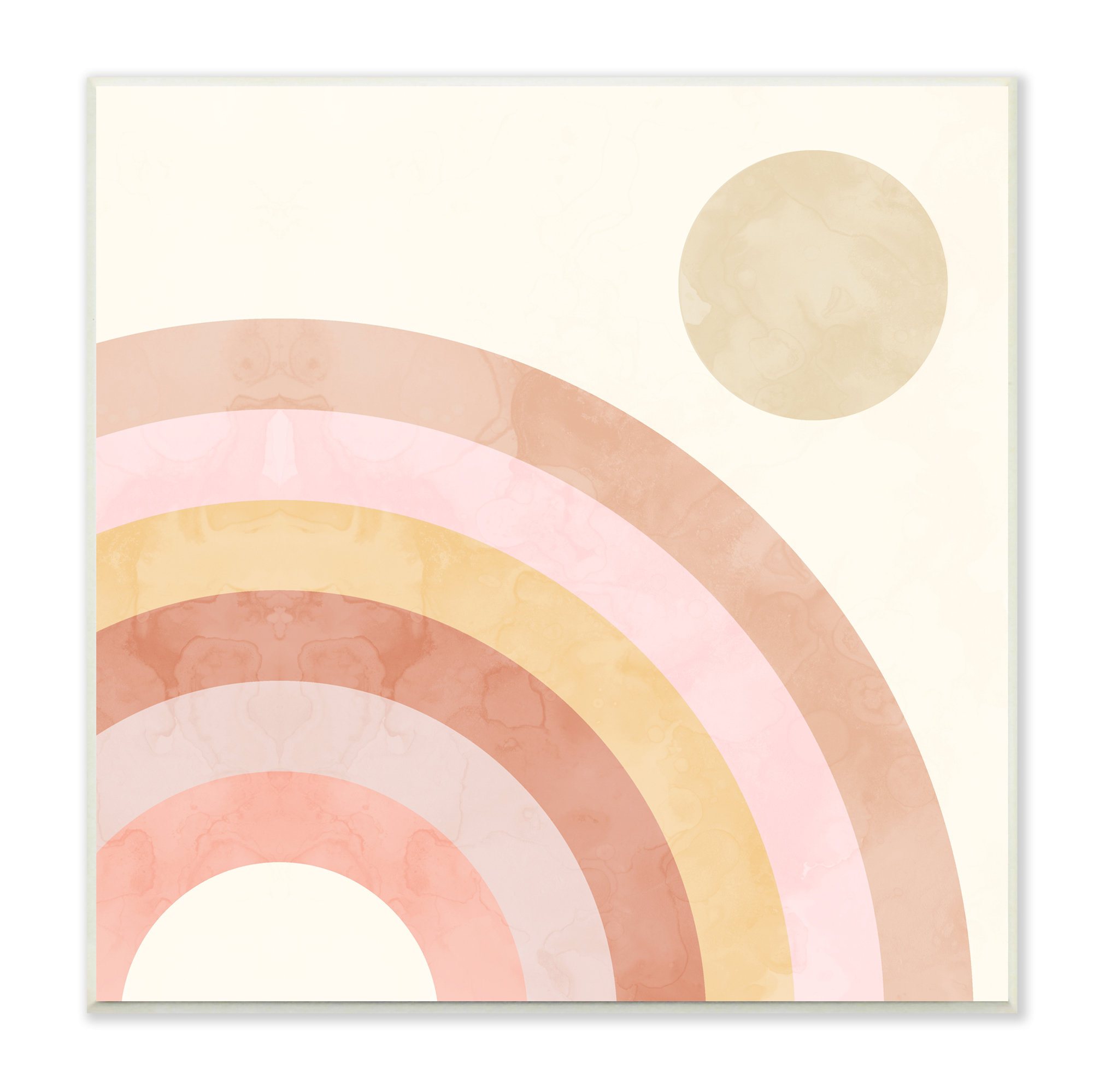 Stupell Industries Pink Desert Rainbow Rising Sun Geometric Arches ...