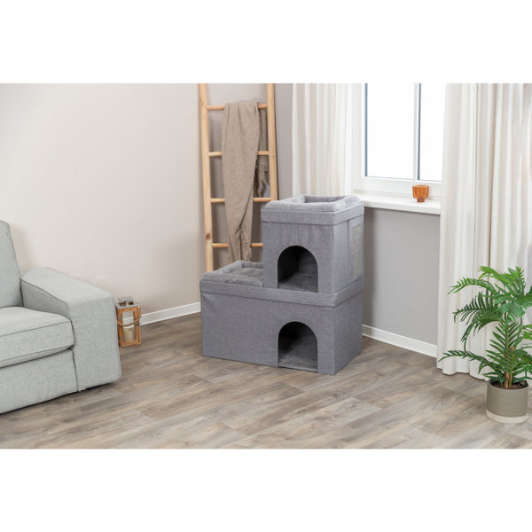 TRIXIE Crazy Cube Stackable Cat Condo, Indoor Cat House with Scratching ...