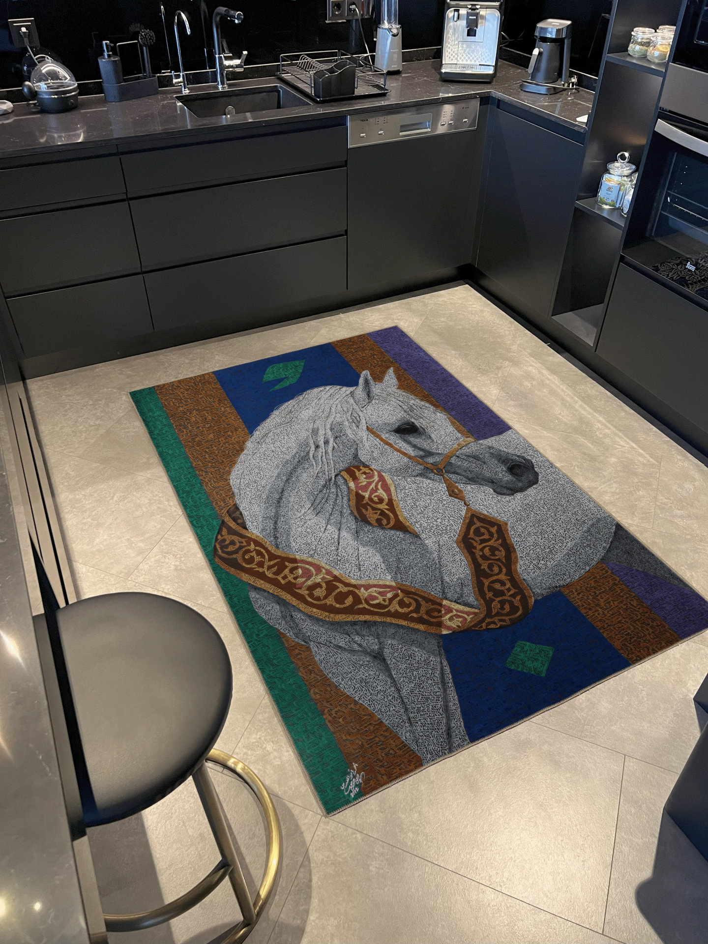 Foundry Select Multi-Colored Themed Noble Horse Patterned Creative ...