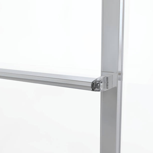 Basco Deluxe 42'' W x 71.5'' H Bypass Frameless Shower Door with ...