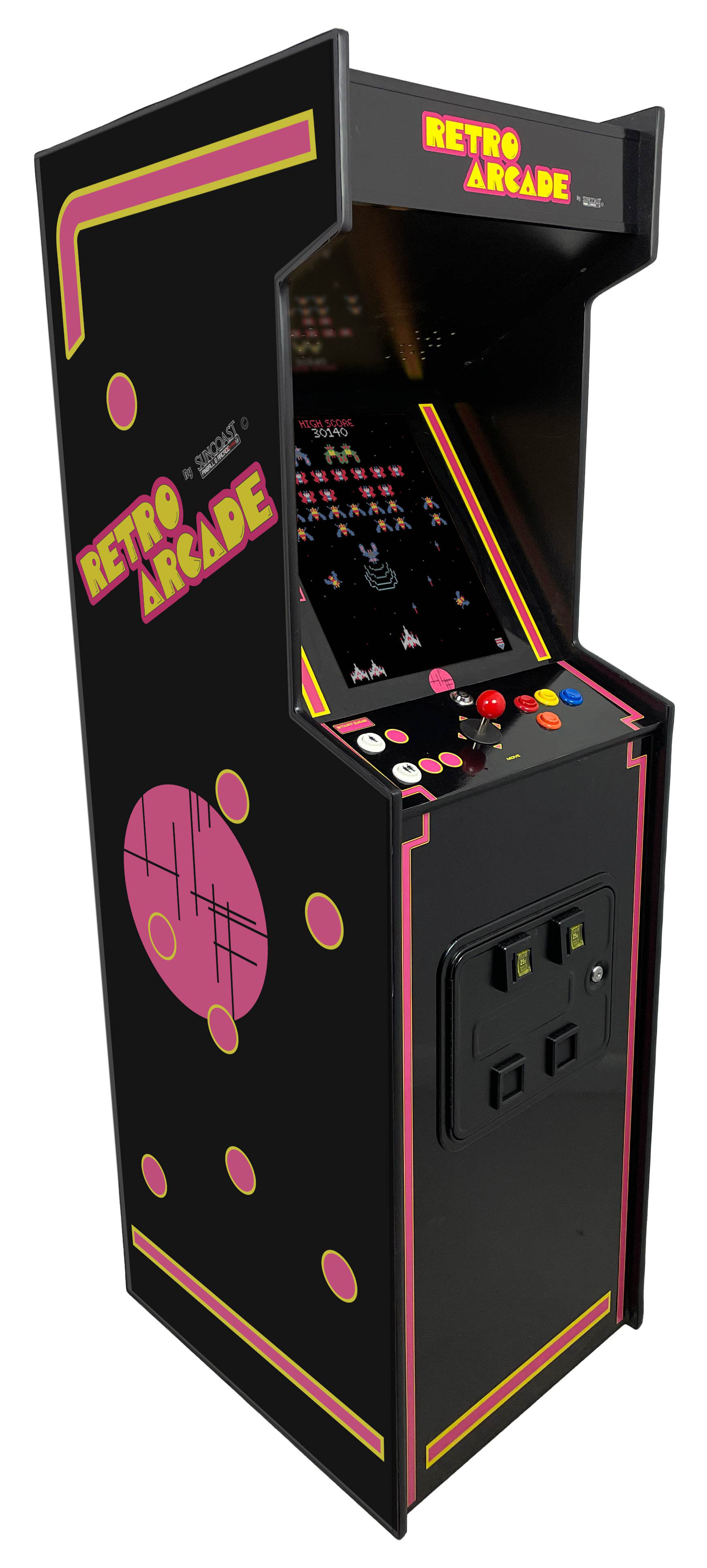 Suncoast Arcade Full Size Arcade Machine with 19" Monitor and 60 Retro ...