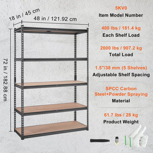 Rebrilliant Mariapaula Steel Height -Adjustable Shelving Unit & Reviews ...