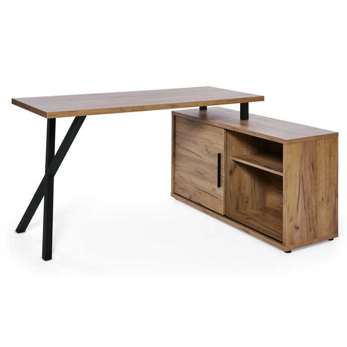 Williston Forge Adesuwa 150Cm W L-Shape Computer Desk with Cabinet ...