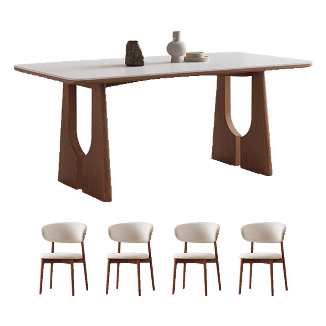 Beicang Home French Vintage Rock Slab Dining Table | Wayfair