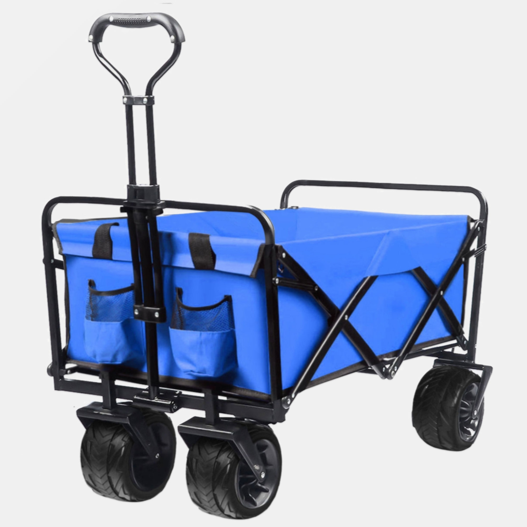 Go Peak Track Collapsible Wagon Cart Heavy Duty Foldable Beach Wagon ...