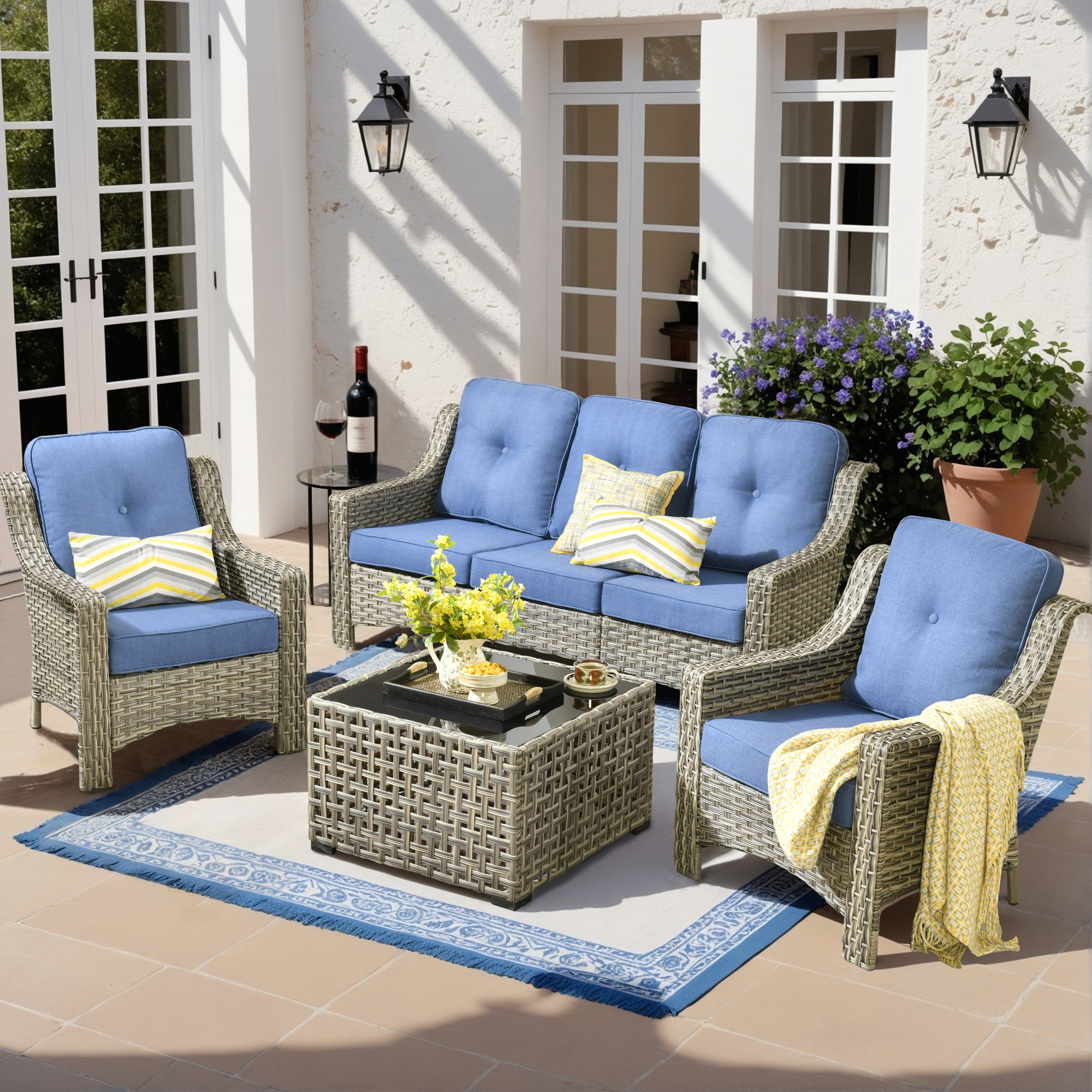 Wildon Home® Harper 6 - Person Outdoor Seating Group With Cushions And ...
