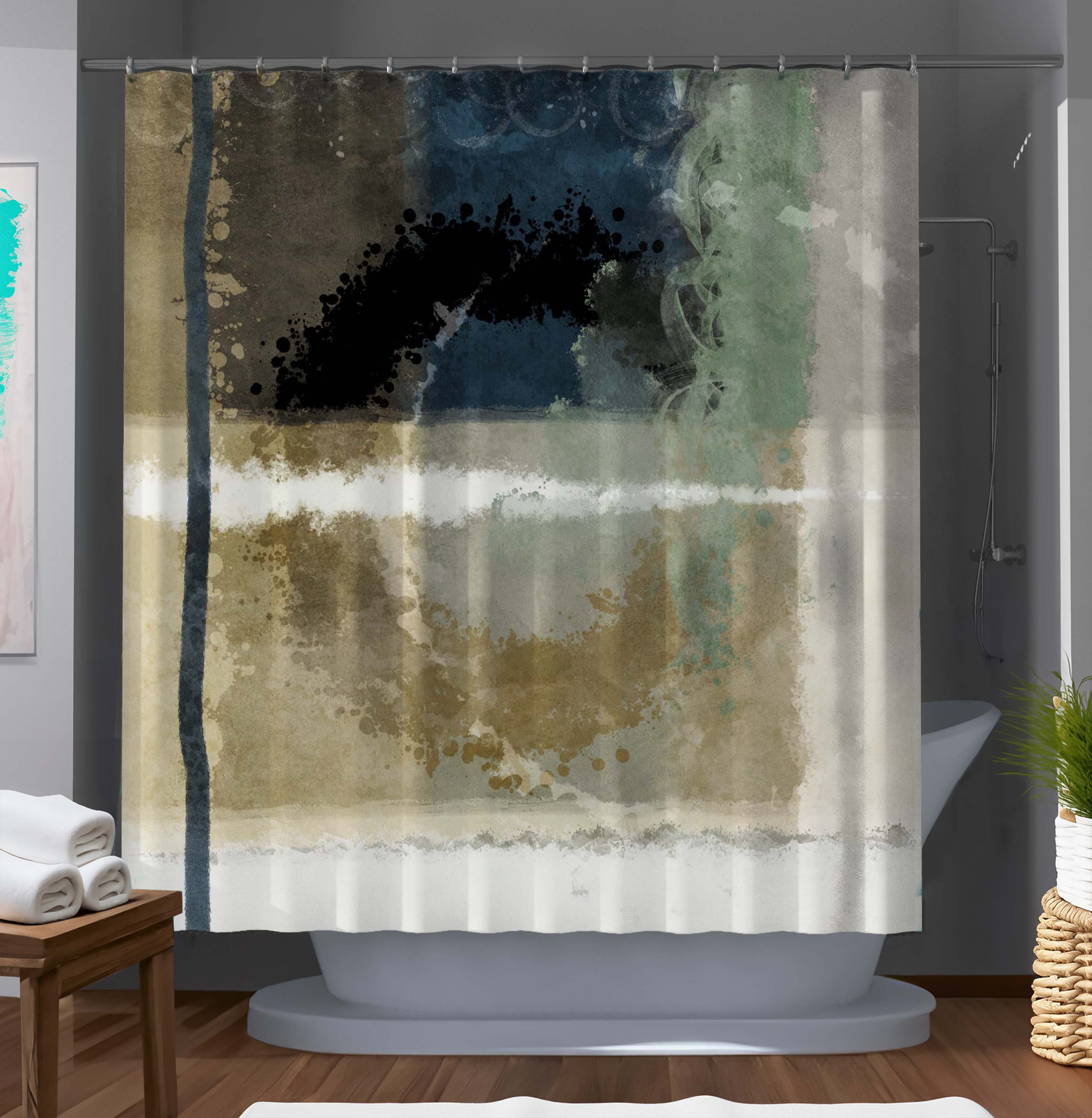 East Urban Home Evinson Abstract Shower Curtain by Staci Maxwell | Wayfair