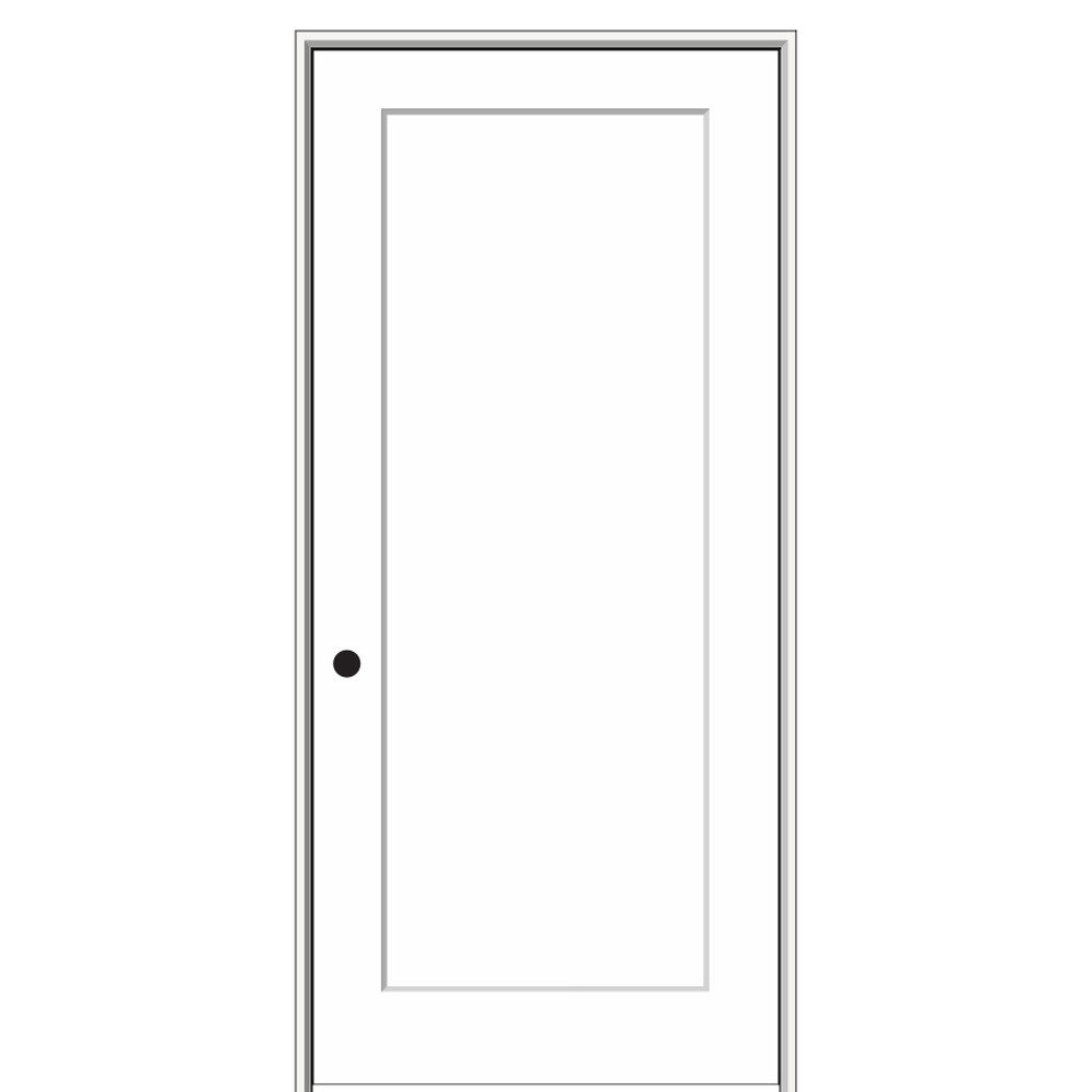 MMI Door Panelled Manufactured Wood Primed 1-Panel Standard Door ...