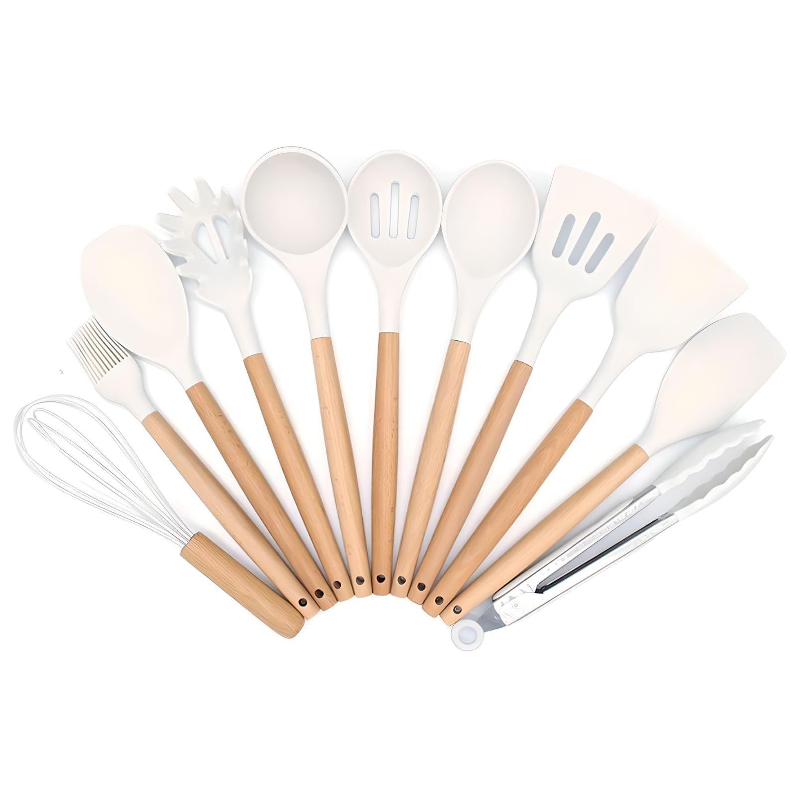 FAST APPLIANCES LLC Kitchen Utensils Set, 33 Pcs Non-Stick Silicone ...