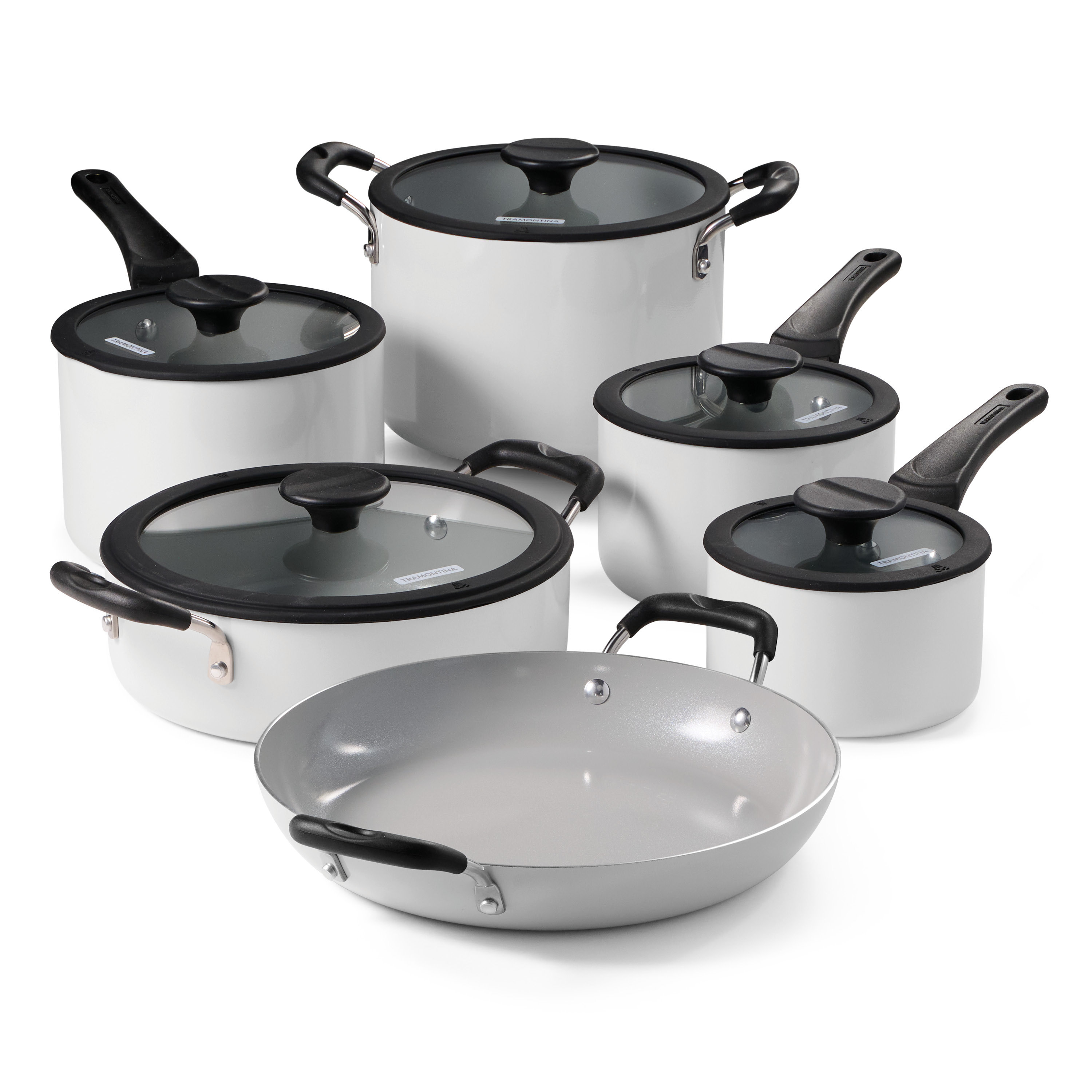 Tramontina Aluminum Non Stick 11 Pc Nesting Cookware Set & Reviews ...
