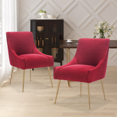 Everly Quinn Baudel 22'' Wide Tufted Velvet Side Chair & Reviews | Wayfair