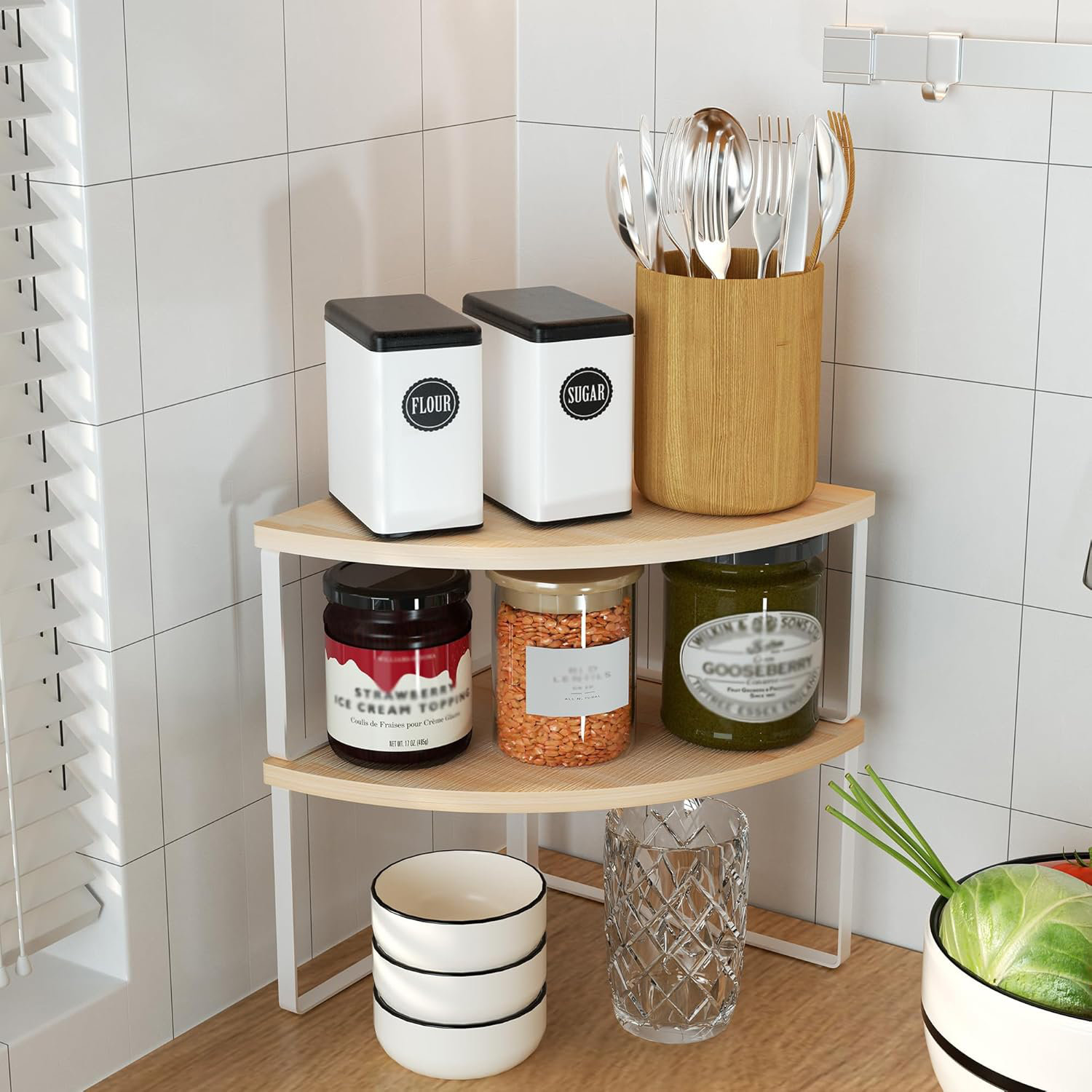 17 Stories Corner Shelf Organizer For Kitchen And Bathroom, Stackable ...