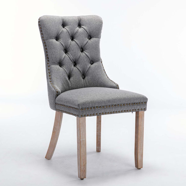 Canora Grey Semiah Linen Upholstered Side Chair | Wayfair