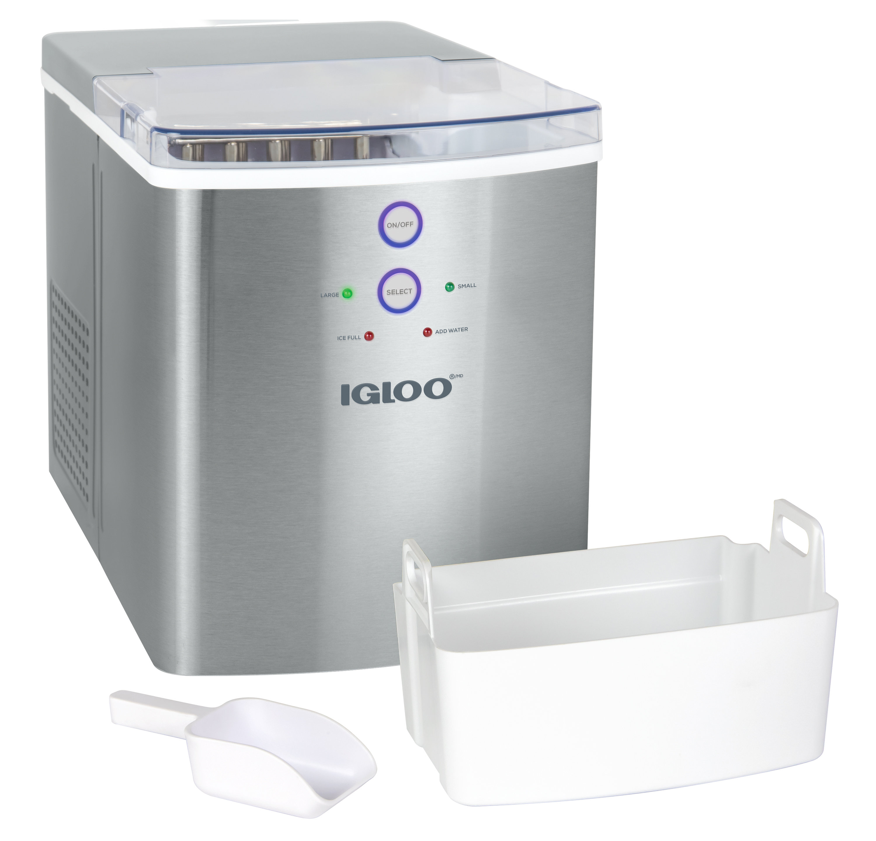 Igloo IGLICEB33SS 33-pound Automatic Portable Countertop Ice Maker ...