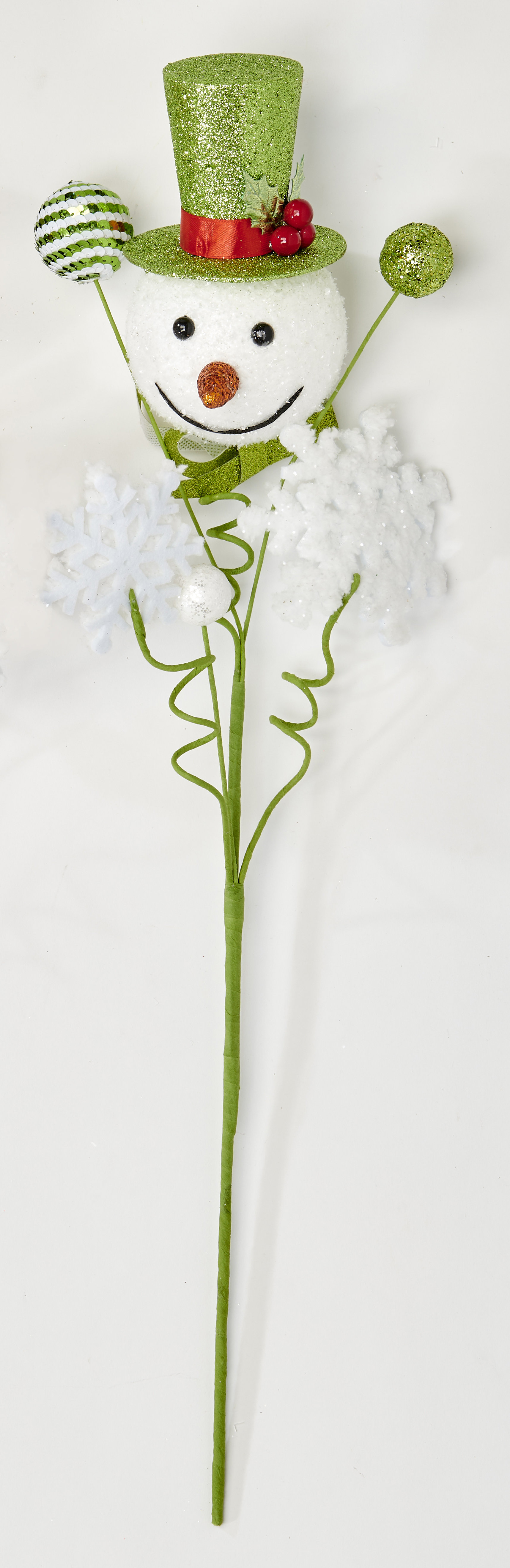 The Holiday Aisle® Glittered Snowman Pick | Wayfair