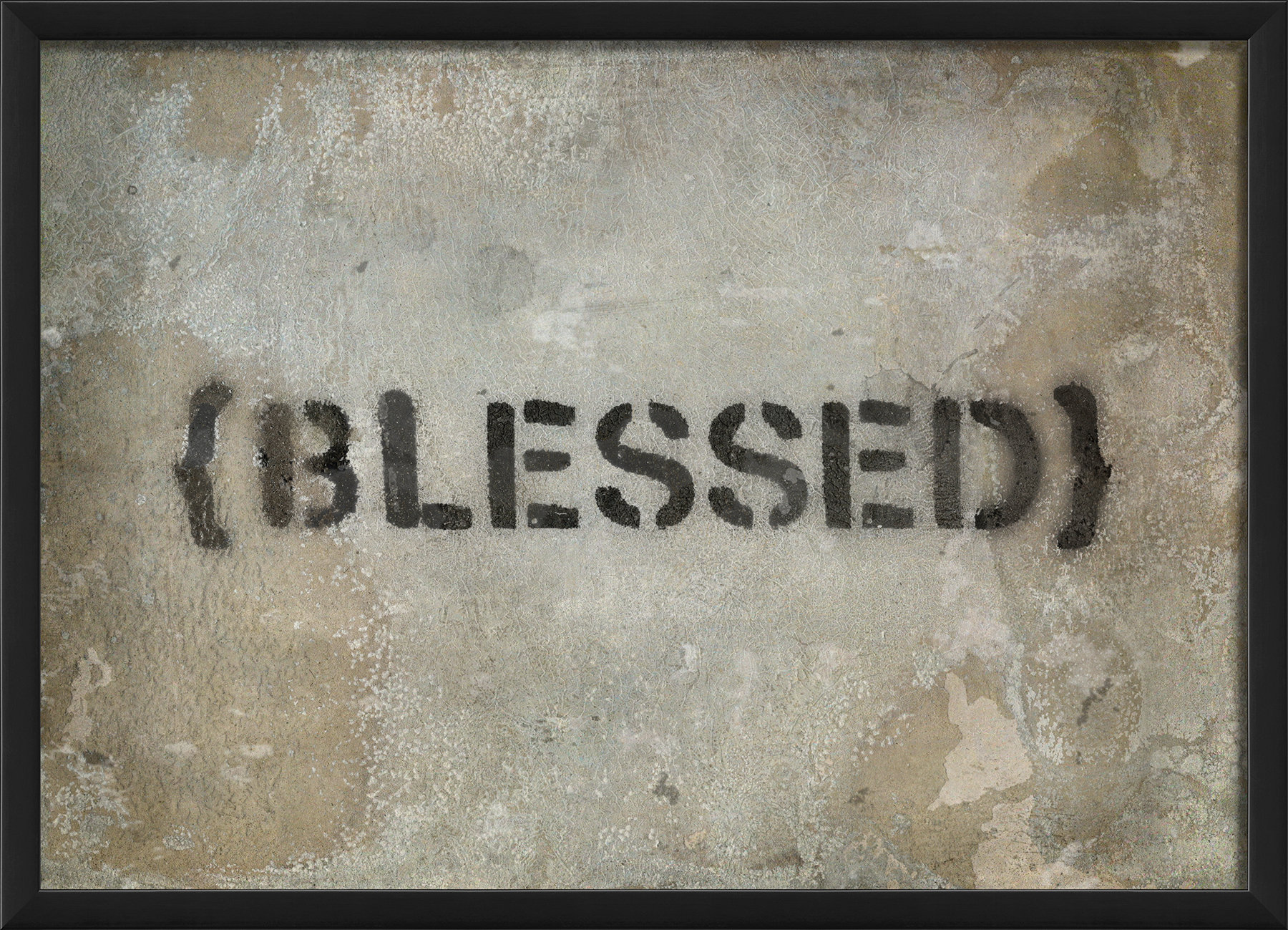 17 Stories 'Blessed' Framed Textual Art Print | Wayfair