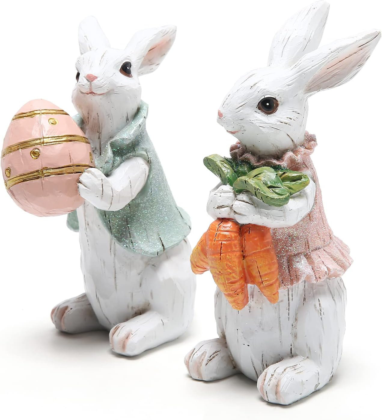 Ophelia & Co. Set Of 2 White Rabbit Figurines | Wayfair