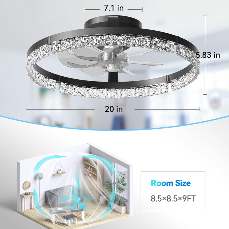 Ivy Bronx 20 inch Ceiling Fans with Lights and Remote - Wayfair Canada