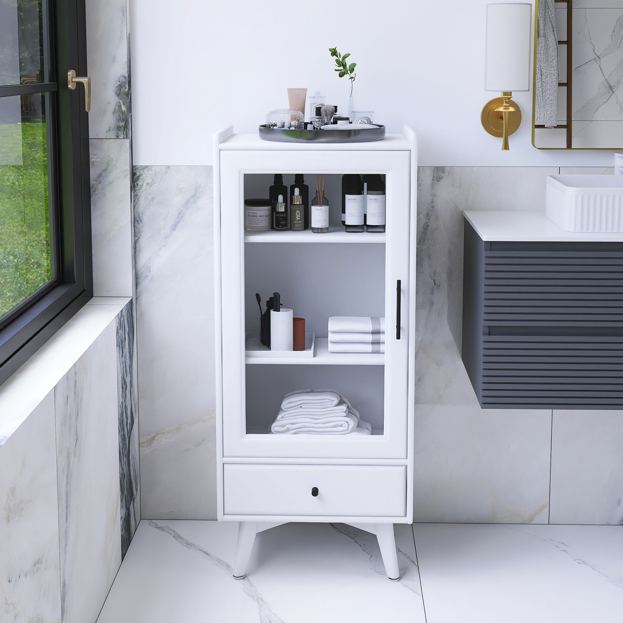 George Oliver Modern Bathroom Storage Cabinet | Wayfair