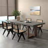 Inbox Zero Vintage Grey Long Rectangular Pine Conference Table ...