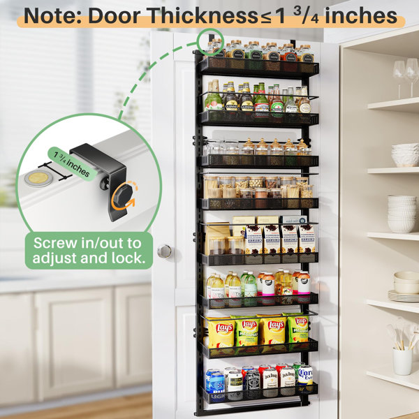 Rebrilliant Pantry Door Spice Rack Organizer - 8 Tier Over The Door ...