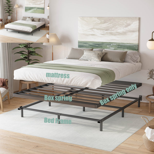 Alwyn Home Bercht 2" Low Profile Metal Box Spring Bunkie Board, Thin ...