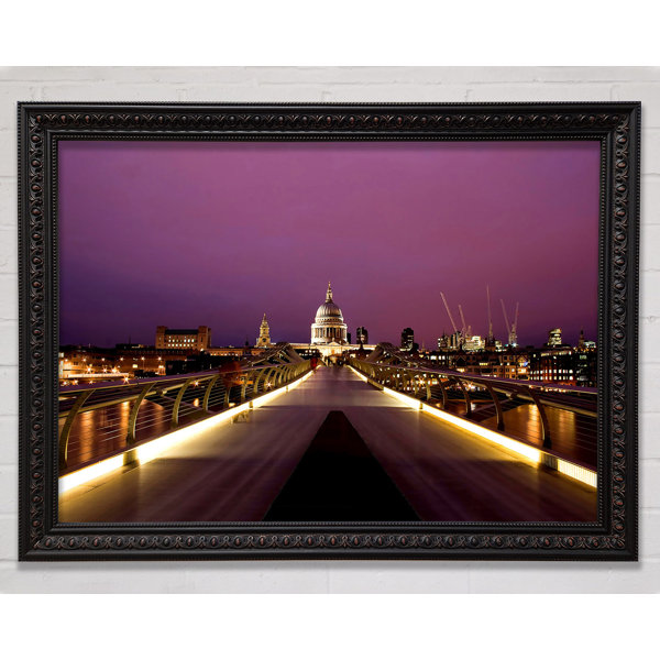 Ebern Designs Millennium Bridge London - Single Picture Frame Art ...