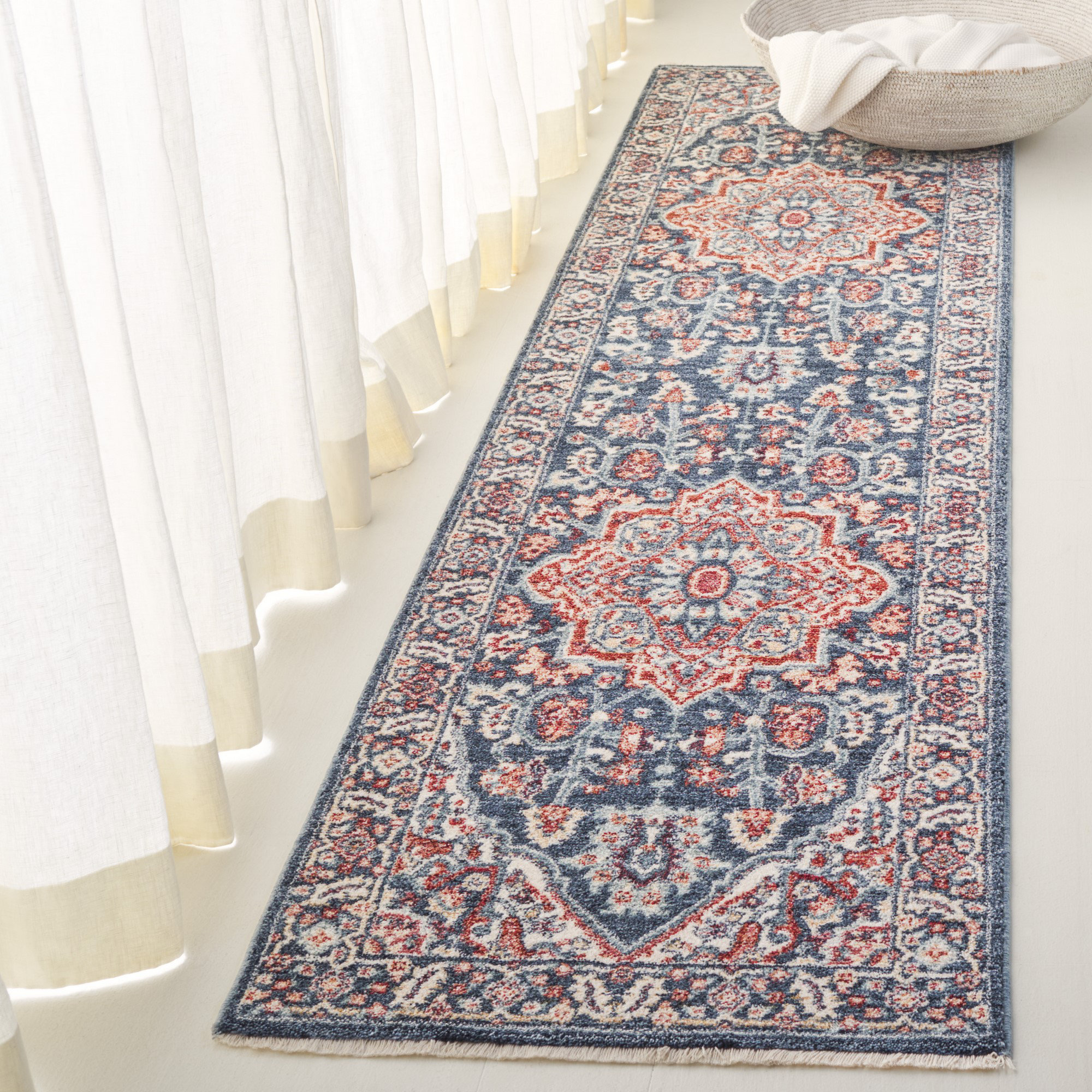 Lauren Ralph Lauren 1411 Area Rug In Navy / Red Ivory - Wayfair Canada