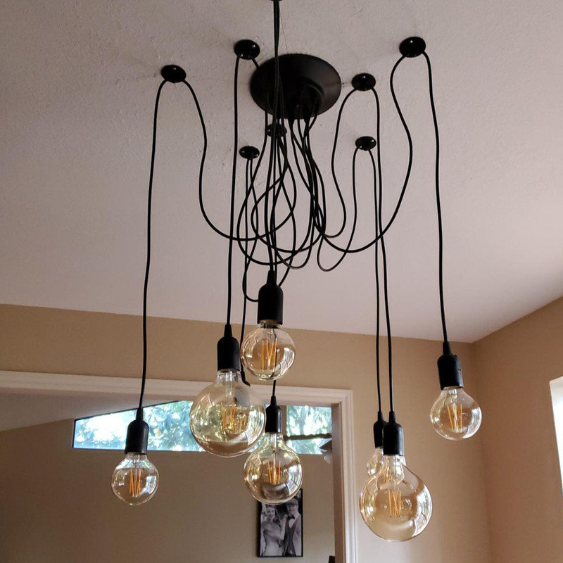 17 Stories Classic Spider pendent Lamps, Ajustable DIY Ceiling Spider ...