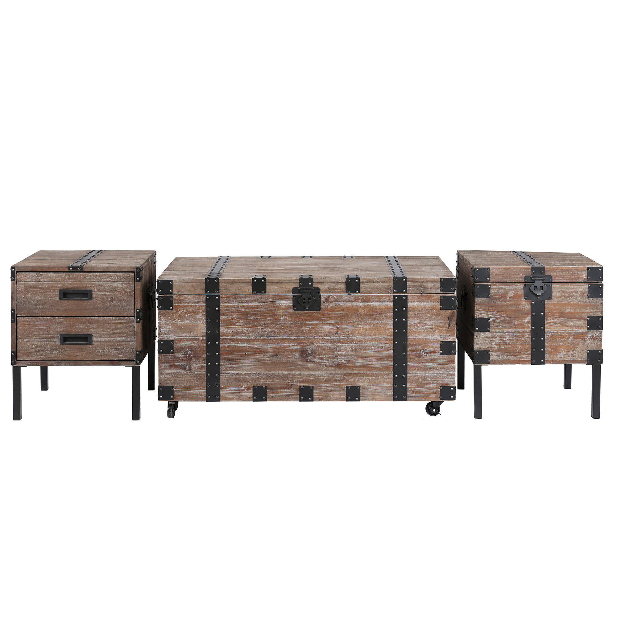 Gracie Oaks 3 Piece Coffee Table Set & Reviews | Wayfair