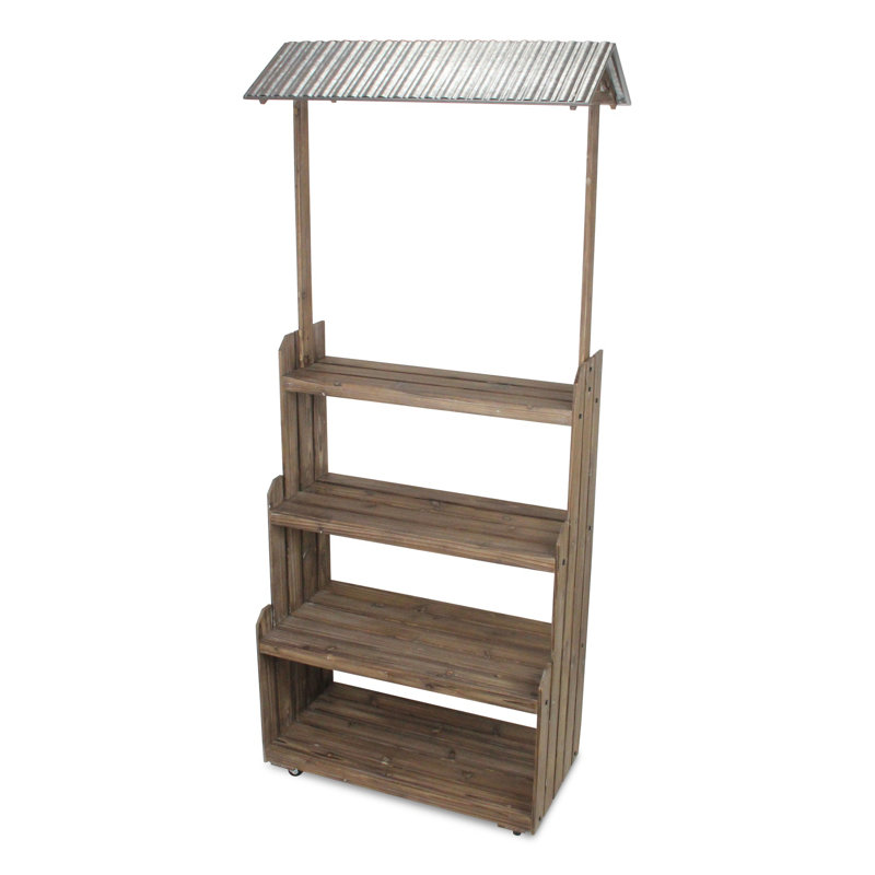 Millwood Pines Maddilyn Display Stand with Galvanized Roof | Wayfair
