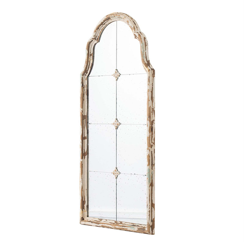 Ophelia & Co. 22" X 48" Wood Arched Wall Mirror | Wayfair