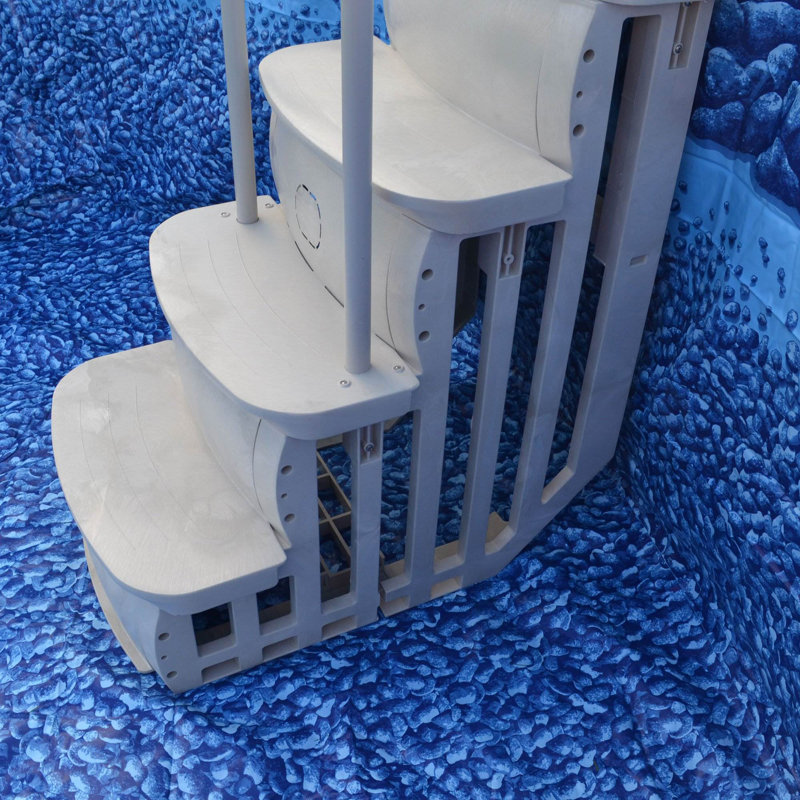 Main Access Istep Above Ground Pool Entry Steps Ladder W/ LED Light + 2 ...